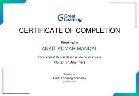 Ankit Mandal On Linkedin Flutter For Beginners Course Completed