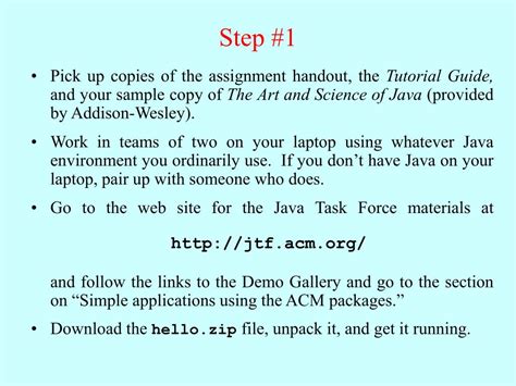 ppt sigcse workshop using the acm java libraries powerpoint