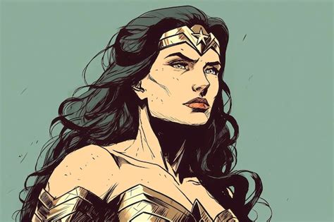 Premium Ai Image Superhero Woman Wonder Woman Dc Comics High