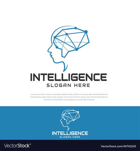 Artificial Intelligence Logo Iconbrain Connect Vector Image