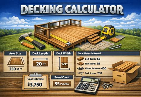 Decking Calculator Estimate Boards Gaps And Fasteners