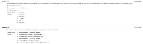 solved question 13 0 out of 6 points assume that infile has