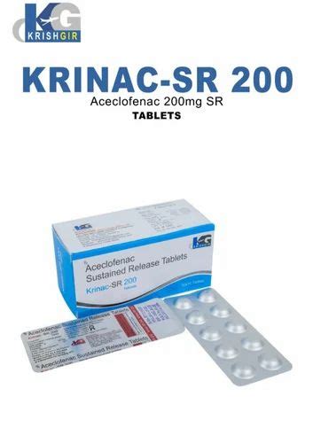 Aceclofenac Sustained Release Tablets 200 Mg At Rs 800box In Panchkula Id 2850343274130