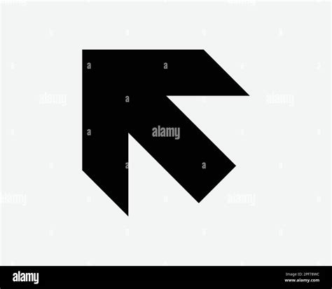 Top Left Arrow Point Pointing Direction Navigation Black White