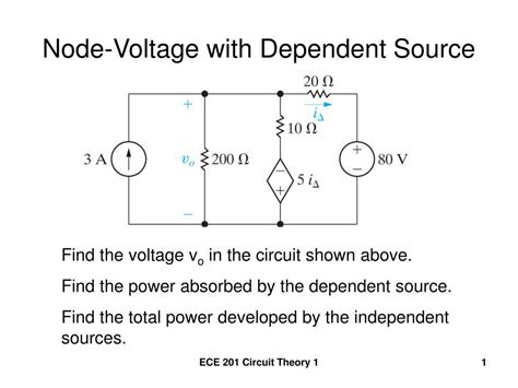 ppt node voltage with dependent source powerpoint presentation free
