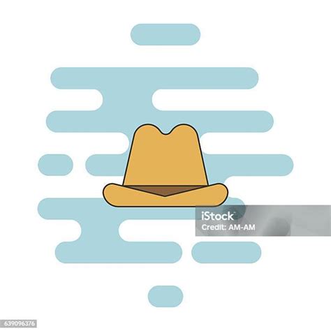 Mens Topi Warna Tipis Garis Ikon Latar Belakang Awan Ilustrasi Stok Unduh Gambar Sekarang Istock