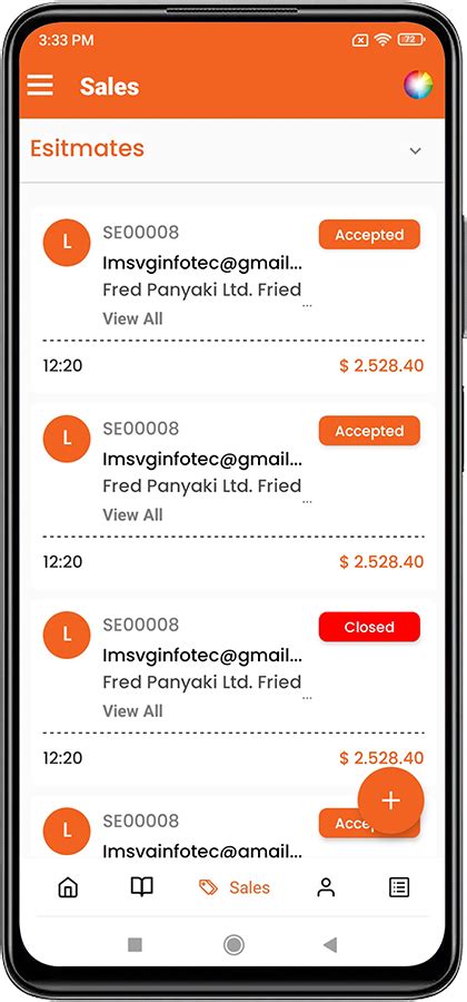 ERP Order Management Sales Marketing App React Native IOS Android App Template By Vg Infotec