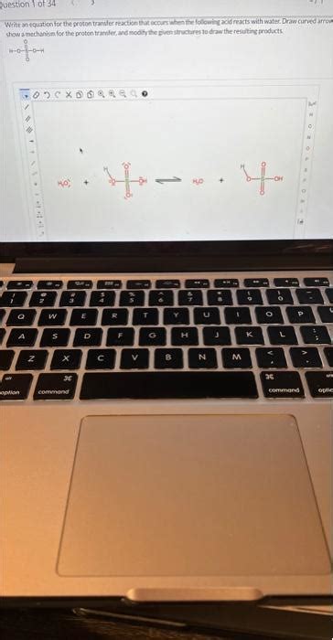Solved Write An Equation For The Proton Transfer Reaction