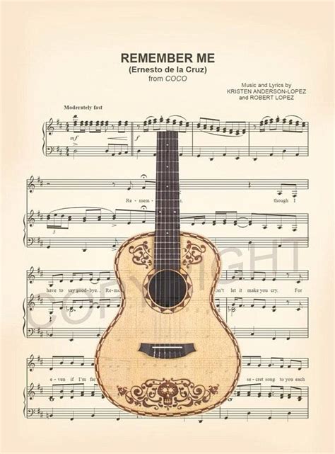 Coco Remember Me Guitar Chords Guitar Chord Song