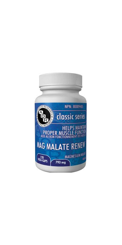 Buy Aor Mag Malate Renew At Wellca Free Shipping 35 In Canada