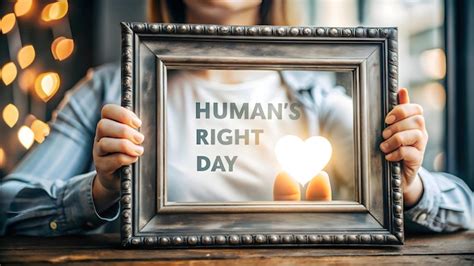 Border Frame Design With Glowing Heart And Hand Symbolizing Compassion