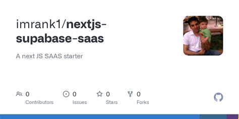 Github Imrank1nextjs Supabase Saas A Next Js Saas Starter