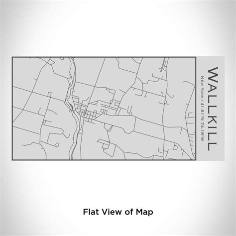 Wallkill New York Engraved Map Insulated Bottle — Jace Maps