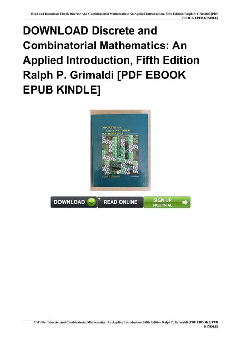 [access] ebook epub kindle pdf discrete and combinatorial mathematics
