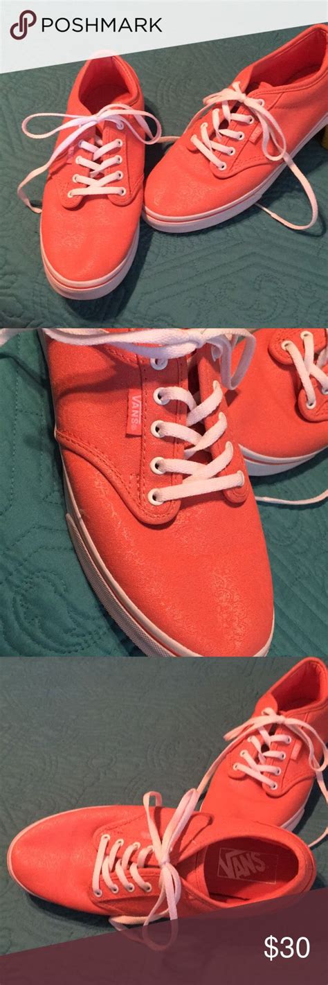 Orange Patterned Vans Sneakers Size 6 12