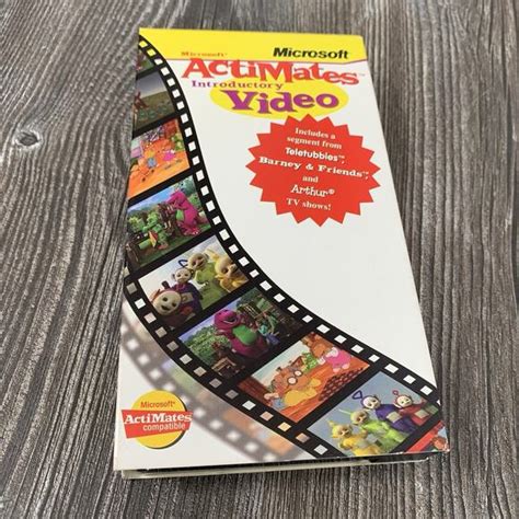 Media Microsoft Actimates Introductory Video Vhs Barney Friends