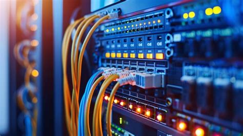 Premium Photo Vibrant Data Center Network Equipment