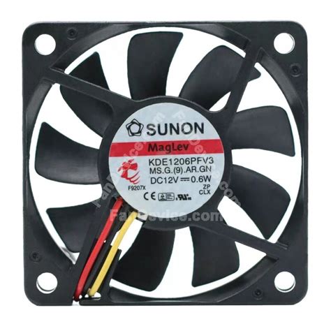 Sunon Maglev Kde1206pfv3 Msg9argn Dc 12v 06w 6010 Axial Cooling