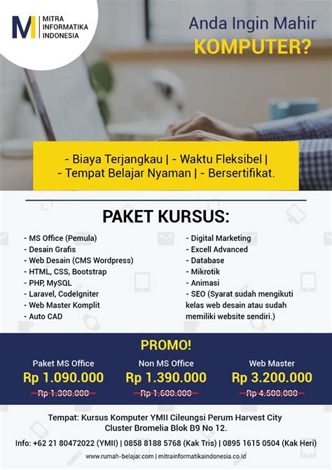 Lowongan Kerja Programmer Php Rumah Belajar Komputer Privat Ymii