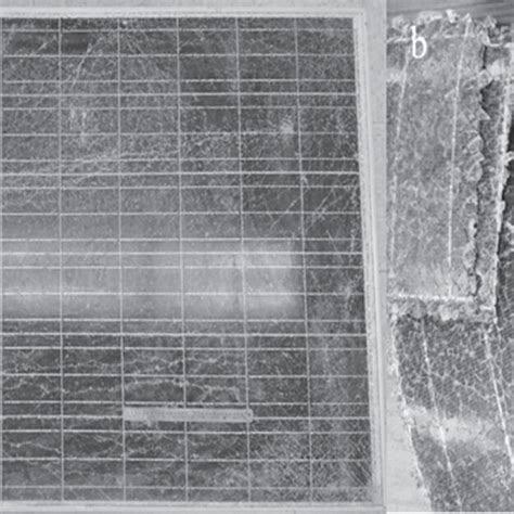 A Photograph Of A An End Of Life Polycrystalline Pv Module And B