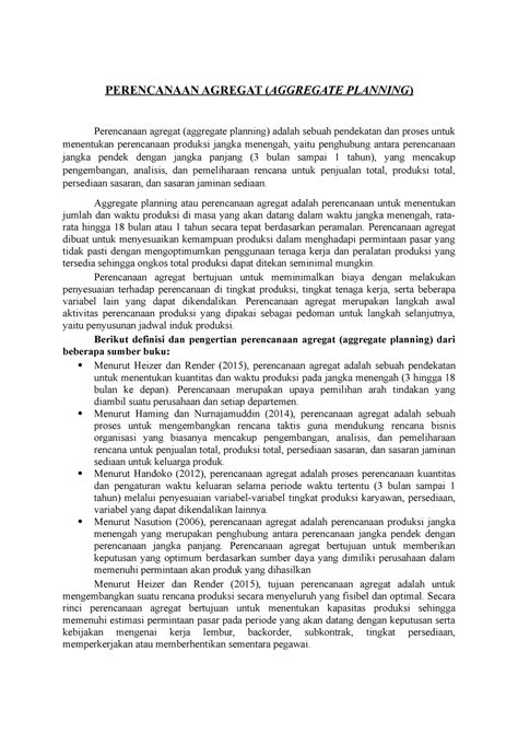 Aggregate Planning Perencanaan Agregat Aggregate Planning Perencanaan Agregat Aggregate