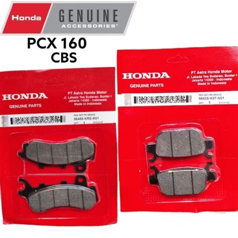 Pcx Honda 160 Cbs Break Pads Set Front And Rear Genuine Parts Shopee