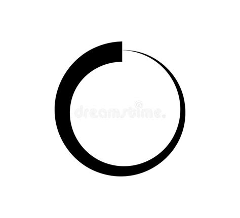 Circle Countdown Icon Time Clock Symbol Timer Measure Line Design