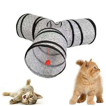 Senhu Foldable 3 Way Cat Tunnel Toy Indooroutdoor Play Collapsible