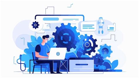 Professional UI Automation Concept For Website Design And Development Premium AI Generated Vector