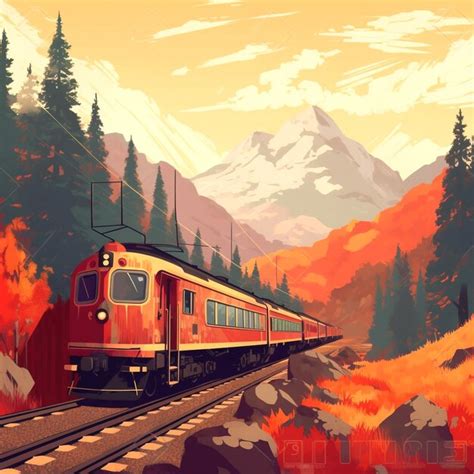 Premium Ai Image Graphic Of Train