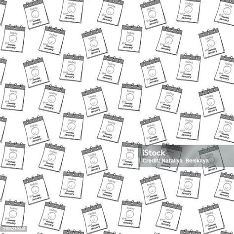 블루 먼데이 달력 페이지 슬픈 얼굴 이모티콘 및 회색조 벽지 배경에 비문 1월에 대한 스톡 벡터 아트 및 기타 이미지 1월 2025년 2026년 Istock