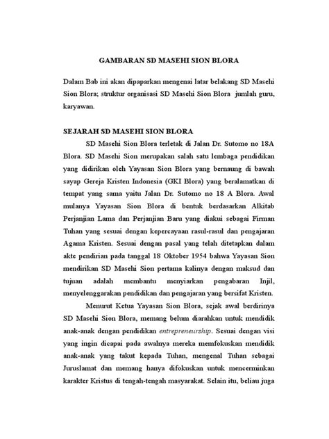 Sejarah Sd Sion Pdf