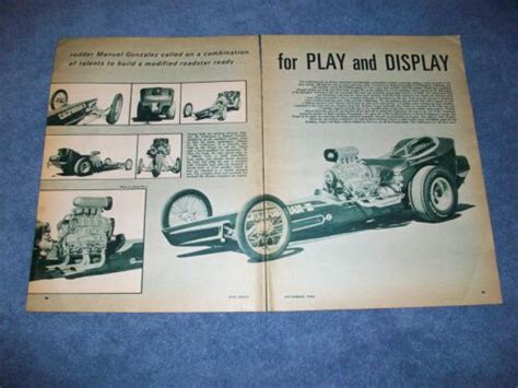 1923 T Bodied Front Engine Dragster Vintage Article For Play And
