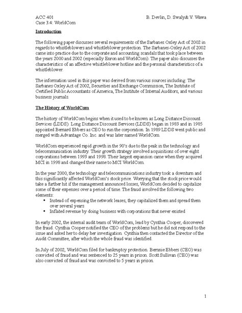 31153016 Swaly Dave R Brian Devlin Devanshu Swaly Vanessa Wawa Acc 401 Fall 2006 Case 3