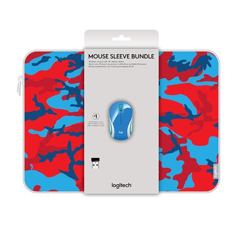 Amazon In Buy Logitech Wireless Mini Mouse M Sleeve Bundle Red Blue Camo Online At