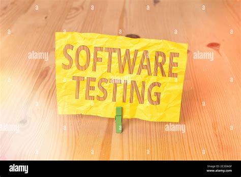 Conceptual Hand Writing Showing Software Testing Concept Meaning Activity To Check Whether The