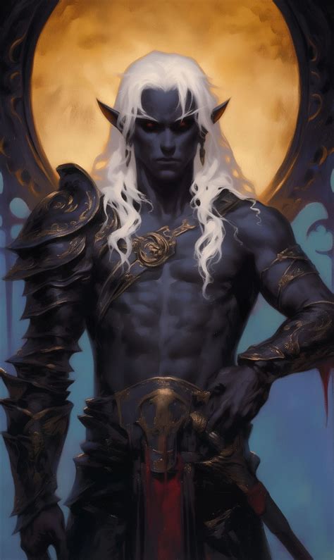 Melee Magthere Warrior Drow Male Warrior Drow Warrior Art Dark