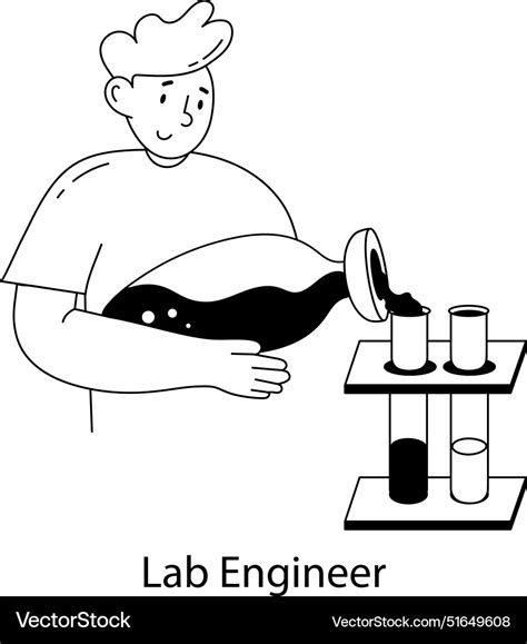 Lab Engineer Royalty Free Vector Image Vectorstock