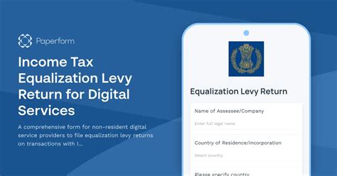 Income Tax Equalization Levy Return Form For Digital Services In India