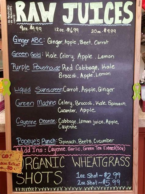 Organic Juice Bar Recipe At Jane Shepherd Blog