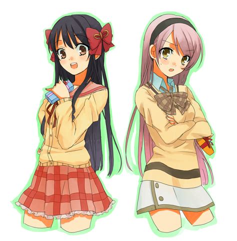 Minamoto Chikaru And Okuwaka Tsubomi Strawberry Panic Drawn By 01