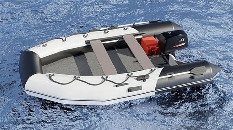 Rubber Boat With Outboard Motor 3d Model Cgtrader