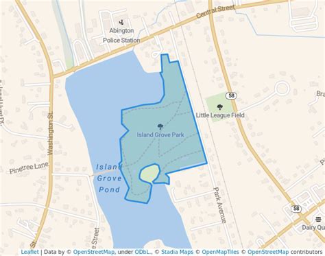 Island Grove Park In Abington Map And Routes