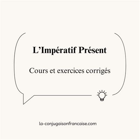 Impératif Présent Avoir La Conjugaison Française
