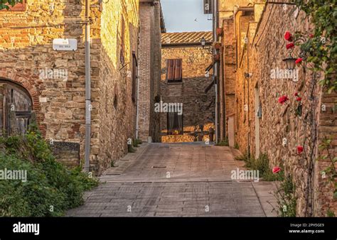 Gambassi Terme Cityscape Historic Center Of The Medieval Tuscan Town