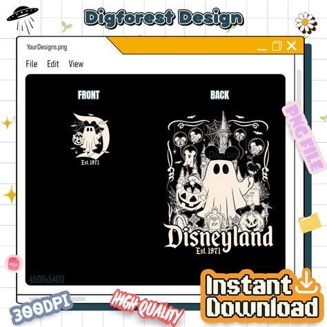 Vintage Disney Mickey Ghost Png Disneyworld 1971 Png Halloween Party