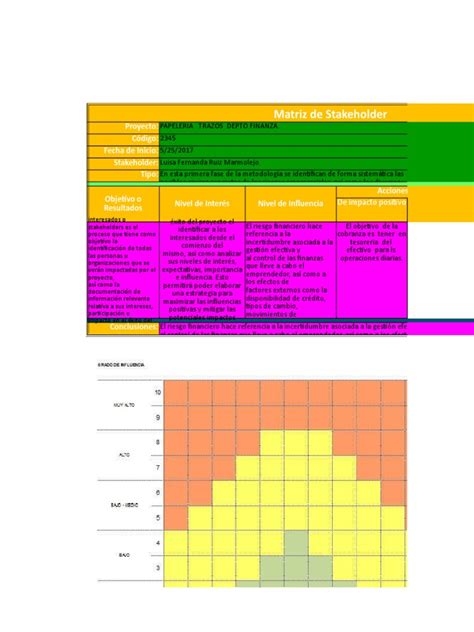 Matriz De Stakeholders Plantilla Y Ejemplos1 2 Presupuesto