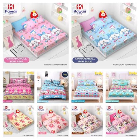 Jual Sprei Murah Motif Cinamoroll Lotso Melody Labubu Ready Ukuran