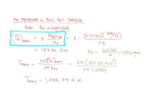 SOLUTION Synchronous Motor Solution Studypool