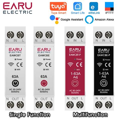 Tuya Ewelink Mcb Wifi Smart Circuit Breaker 1pn 63a 54 Energy Renewable Energy Store